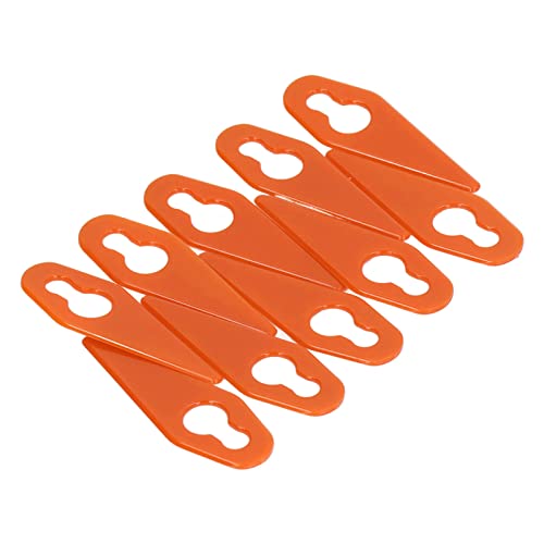 AMONIDA Plastic Trimming Blade, Wear Resistant 25PCS Compact Size Lightweight Lawn Mower Replacement Blades High Reliability Good Stability for Garden Devices (Orange)