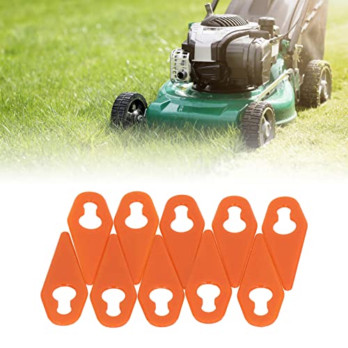 AMONIDA Plastic Trimming Blade, Wear Resistant 25PCS Compact Size Lightweight Lawn Mower Replacement Blades High Reliability Good Stability for Garden Devices (Orange)