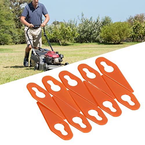 AMONIDA Plastic Trimming Blade, Wear Resistant 25PCS Compact Size Lightweight Lawn Mower Replacement Blades High Reliability Good Stability for Garden Devices (Orange)