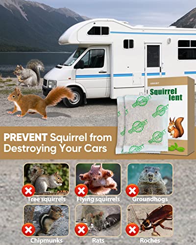 SEEKBIT Squirrel Repellent, Squirrel Deterrent Peppermint Oil to Repels Squirre Mouse Rodent, Natural Squirrel Deterrent Yard Garage, 10 Pack