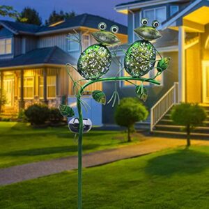 Outdoor Solar Stake Lights Frog Waterproof LED Metal Light Garden Decorative Lights for Walkway Pathway Lawn Patio