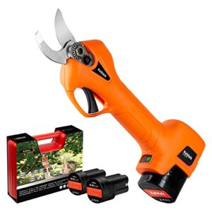 pruning shear battery powered, kebtek electric pruning shears cordless portable electric pruner with 2pack 2ah rechargable batteries -16.8v 25mm(0.98inch)cutting diameter2