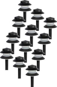 paradise gl22627 low voltage plastic 4w path light (black, 12 pack)