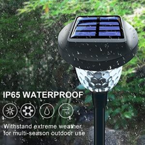 GPRDBTN Solar Pathway Lights 8 Pack, Color Changing + Warm White Solar Garden Lights, Waterproof Solar Powered Lighting, Automatic on/Off Led Landscape Lighting for Yard, Garden, Lawn and Walkway…