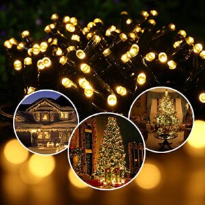 LYHOPE Solar String Lights, 72ft 200 LED 8 Modes Waterproof Outdoor Fairy String Lights for Garden, Patio, Home, Party, Wedding, Holiday, Xmas Tree, Outdoor Decor (Warm White, 2 Pack)