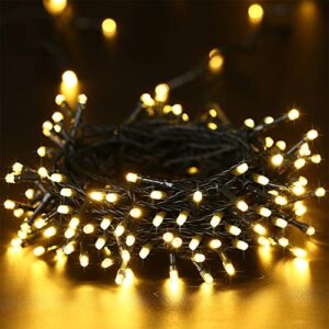 LYHOPE Solar String Lights, 72ft 200 LED 8 Modes Waterproof Outdoor Fairy String Lights for Garden, Patio, Home, Party, Wedding, Holiday, Xmas Tree, Outdoor Decor (Warm White, 2 Pack)