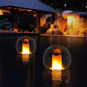 suntouch treasures – solar floating pool light, solar flame light, outdoor waterproof glowing orb for pool, spa, garden, bedroom night decoration 1 piece.