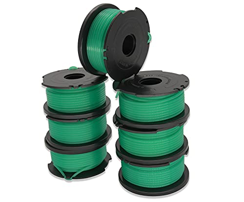 SF-080 Replacement Spool，GH3000 Trimmer Spools, Auto Feed Replacement Spools,20-Foot, 0.08-Inch, Auto Feed,Compatible with Black and Decker Weed Eater LST540 LST540B SF-080-BKP String Trimmer- 7 Pack