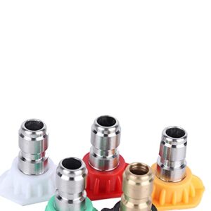 Pressure Washer Tip, Stainless Steel 5PCS Pressure Washer Nozzle for Sidewalk for Washing Car for Garden