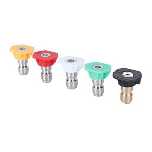 Pressure Washer Tip, Stainless Steel 5PCS Pressure Washer Nozzle for Sidewalk for Washing Car for Garden