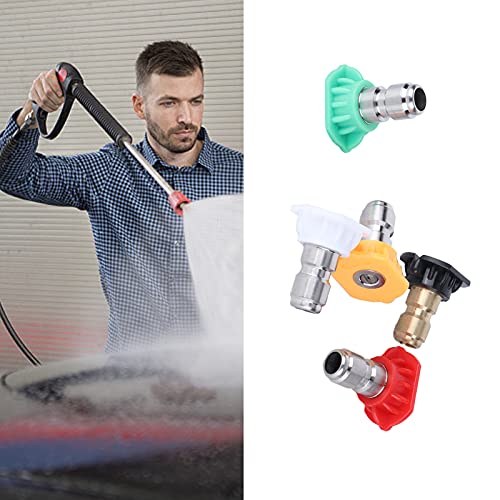 Pressure Washer Tip, Stainless Steel 5PCS Pressure Washer Nozzle for Sidewalk for Washing Car for Garden