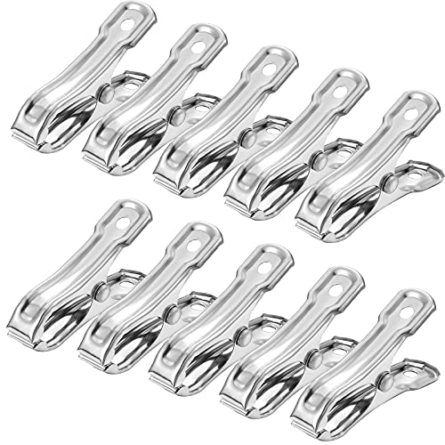 32 Pieces Greenhouse Clamps Stainless Steel Garden Clip Shade Cloth Clamps Frame Shading Net Rod Clip Film Row Cover Netting Tunnel Hoop Clip for Season Plant Extension Support or Greenhouse Frame