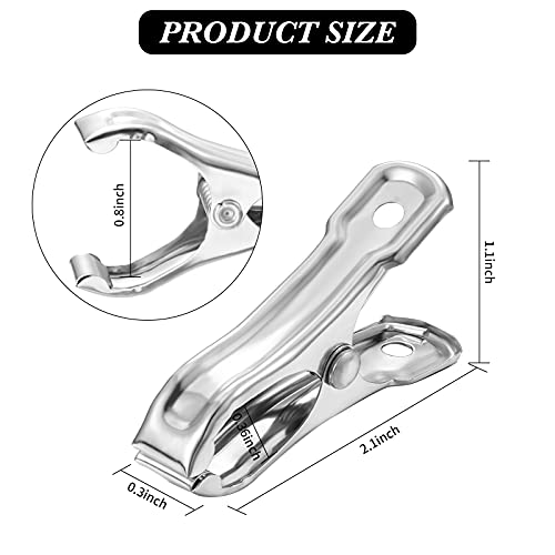 32 Pieces Greenhouse Clamps Stainless Steel Garden Clip Shade Cloth Clamps Frame Shading Net Rod Clip Film Row Cover Netting Tunnel Hoop Clip for Season Plant Extension Support or Greenhouse Frame