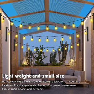 AILBTON 4 Pack 1.3 Ft Suspension Outdoor String Light Poles,Light Poles for Outside String Lights Hanging,with Clip and Holder,Light Post Mounting Stand for Patio Fence Wall Garden Backyard Deck