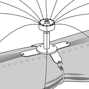 Boat Base for Daddi Long Legs Bird Deterrents. Flexible and Easy to Remove Mount for Boats and Marinas. Attaches Easily to Any Surface by Bungee Cord or Rope - Daddi Long Legs Sold Separately