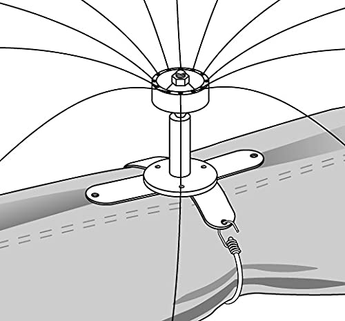 Boat Base for Daddi Long Legs Bird Deterrents. Flexible and Easy to Remove Mount for Boats and Marinas. Attaches Easily to Any Surface by Bungee Cord or Rope - Daddi Long Legs Sold Separately