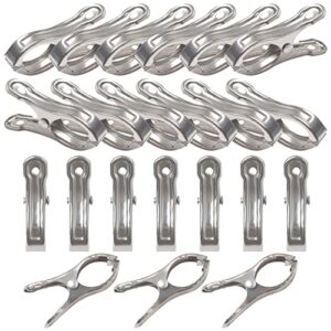 proturbo 50pcs stainless steel greenhouse clamps 2inch greenhouse clips heavy duty garden clips windproof strong grip to hold down the plant cover or shade cloth on garden hoops or greenhouse frame