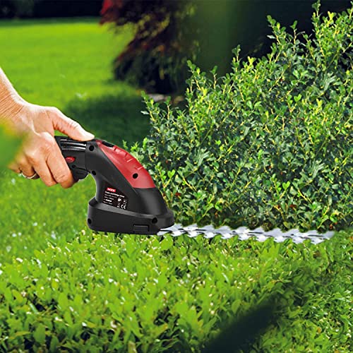 Magic Zaker Cordless Grass Shear & Hedge Trimmer - 7.2V Electric Shrub Trimmer 2-in-1 Handheld Hedge Cutter/ Grass Trimmer/ Hedge Clipper with Rechargeable Battery and Charger