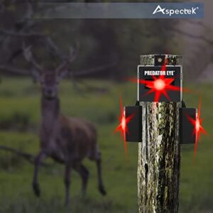 ASPECTEK Solar Rechargeable Night Time Predator Eye Animal Deterrent Powerful Light to Protect from Coyote, Deer, Cat, Raccoon, Skunk, Weatherproof (2 Packs)