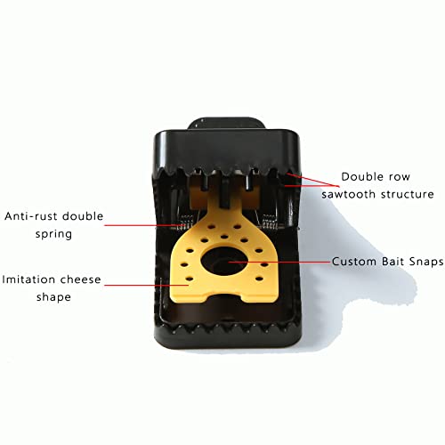 Zfyoung Mouse Traps, Mice Traps for House, Small Mice Trap Indoor Quick Effective Sanitary Safe Mousetrap Catcher for Family and Pet - 6 Pack (Mouse Trap 2)