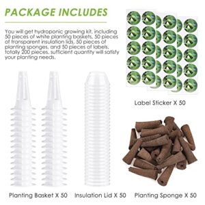 Seed Pod Kit for Aerogarden(50-Pod), Hydroponic Growing Kit for Indoor Garden, Plant Germination Kit Accessories for Seed Starting Growing System