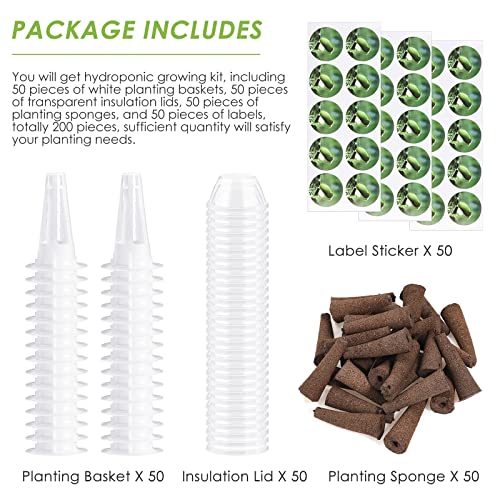 Seed Pod Kit for Aerogarden(50-Pod), Hydroponic Growing Kit for Indoor Garden, Plant Germination Kit Accessories for Seed Starting Growing System