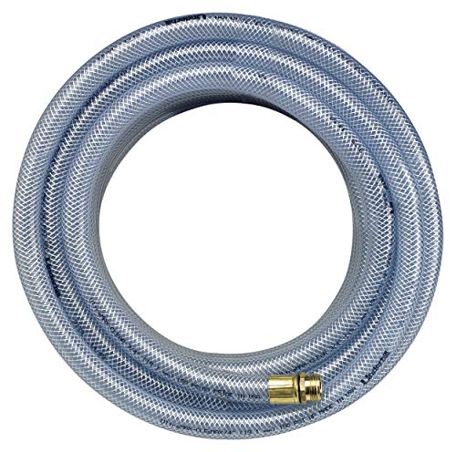 Underhill UltraMax Commercial Garden Water Hose 50 ft, Heavy-Duty, Flexible, Kink Free, Industrial, Non-Conductive, 600 psi, H75-050C, 3/4" x 50', Clear