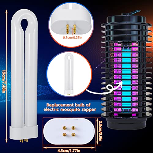 Kittmip Bug Zapper Replacement Bulb 4 Pieces 15 W U Shaped Twin Tube Bulb Indoor Outdoor Bug Zapper Light Bulbs with 4 Pin Base 4 Count (Pack of 1)