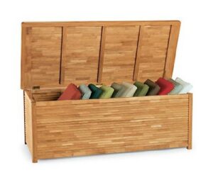 teakstation grade-a teak wood outdoor patio garden pool spa storage box