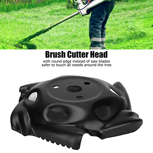 FOUF Trimmer Head High Effective Weed Edging Head Carbon Steel Brush Cutter Garden Tool Accessories Round Edge Brush Cutter Head Lawn Mower Accessories Replacement Trimmer Head, for Home Garden