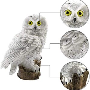 Garden Solar Lights Outdoor, Owl Shape Waterproof LED Decorations Landscape Lighting for Pathway Walkway Yard Patio Lawn Wedding Party (White)