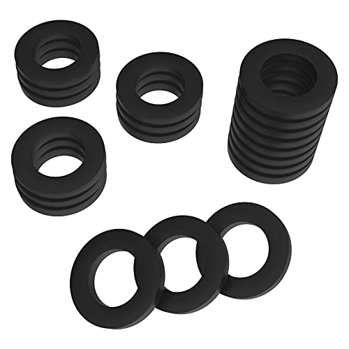 Still Awake 100 Pack 3/4 inch Shower Hose Washers,Garden Hose Washers Rubber Washers Seals for 3/4 Inch Shower Head and Hose O Ring (Black 3/4 inch)