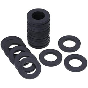 Still Awake 100 Pack 3/4 inch Shower Hose Washers,Garden Hose Washers Rubber Washers Seals for 3/4 Inch Shower Head and Hose O Ring (Black 3/4 inch)