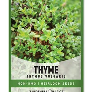 Thyme Seeds for Planting is A Heirloom, Non-GMO Herb Variety- Thymus Vulgaris Herb Seeds Great for Indoor and Outdoor Gardening by Gardeners Basics