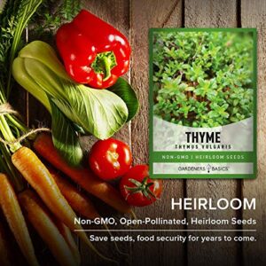 Thyme Seeds for Planting is A Heirloom, Non-GMO Herb Variety- Thymus Vulgaris Herb Seeds Great for Indoor and Outdoor Gardening by Gardeners Basics