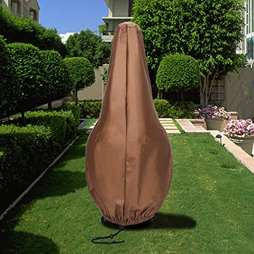 Chiminea Covers Waterproof, Protective Fire Pit Heater Cover, Chiminea Caps, Outdoor Patio Chiminea Covers, Durable Cover for Clay Chiminea , Brown (M:12"X28"X48")