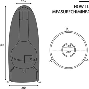 Chiminea Covers Waterproof, Protective Fire Pit Heater Cover, Chiminea Caps, Outdoor Patio Chiminea Covers, Durable Cover for Clay Chiminea , Brown (M:12"X28"X48")