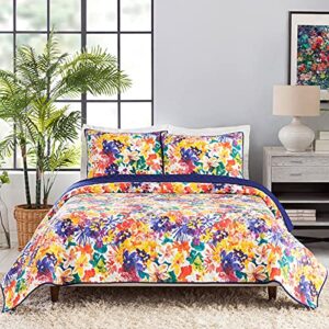 makers collective garden in bloom quilt set purple twin