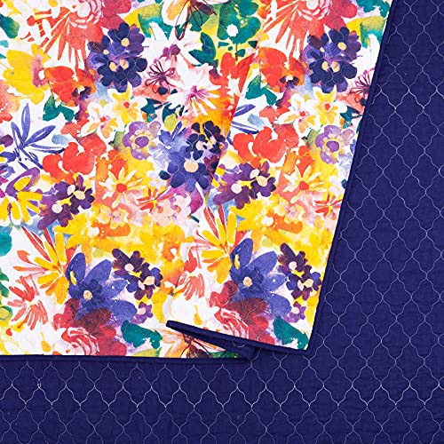 Makers Collective Garden in Bloom Quilt Set Purple Twin