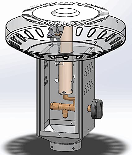 MCAMPAS CSA Certified Gas Safety Control Valve with Piezo Push Ignition Device for Garden Sun Propane Powered Patio Heater Repair Replaces Parts (Screw Thread)