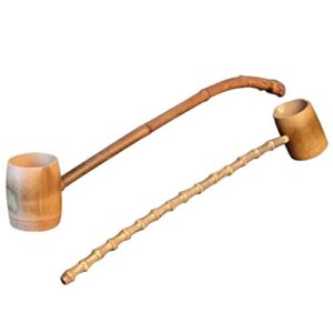 backbayia 2 pieces japanese bamboo water ladle scoop for tea ceremony, garden, sauna