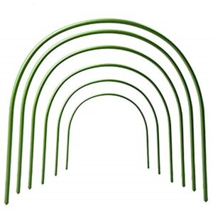 greenhouse hoops,plastic coated hoops with steel inside rust-free grow tunnel tunnel support hoops for garden fabric,19.7″x19.7″/6-pack