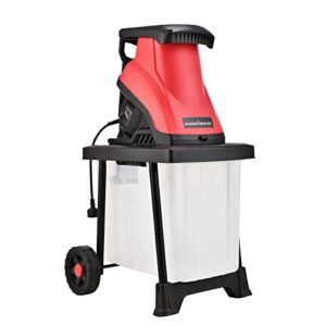 powersmart 15-amp electric garden chipper/shredder with safety locking knob