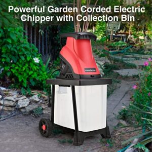 PowerSmart 15-Amp Electric Garden Chipper/Shredder with Safety Locking Knob