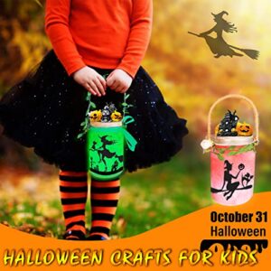 Halloween Crafts for Kids - Halloween Witches Decorations - DULLA DIY Halloween Fairy Lanterns, Garden Outdoor Decor Hanging Jar Night Light, Gifts for Girls Ages 8 9 10 11 12