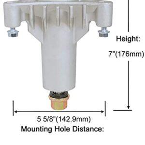 q&p 42" Spindle Assembly Bracket with Pulley Replaces 130794 with 153535 Mandrel Pulley Black Colour Pulley Surface, YZ Split Steel