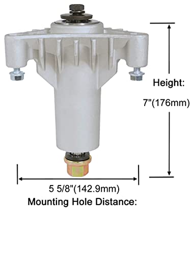 q&p 42" Spindle Assembly Bracket with Pulley Replaces 130794 with 153535 Mandrel Pulley Black Colour Pulley Surface, YZ Split Steel