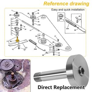 johntruck Deck Drive Spindle Shaft Fit for John Deere Lawn Mowers Garden Tractors F510 F525 SRX75 SRX95 STX30 STX38, Replace for AM39912, AM39916, AM33098, AM30301 & AM37999