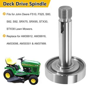 johntruck Deck Drive Spindle Shaft Fit for John Deere Lawn Mowers Garden Tractors F510 F525 SRX75 SRX95 STX30 STX38, Replace for AM39912, AM39916, AM33098, AM30301 & AM37999