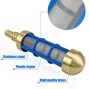 TIKSCIENCE Pressure Washer Filter Brass 3/4'' 5/8'' Hose Water Suction Strainer Pickup Filter Hose Inlet Strainer for Water Tank Connection to Suction Hose